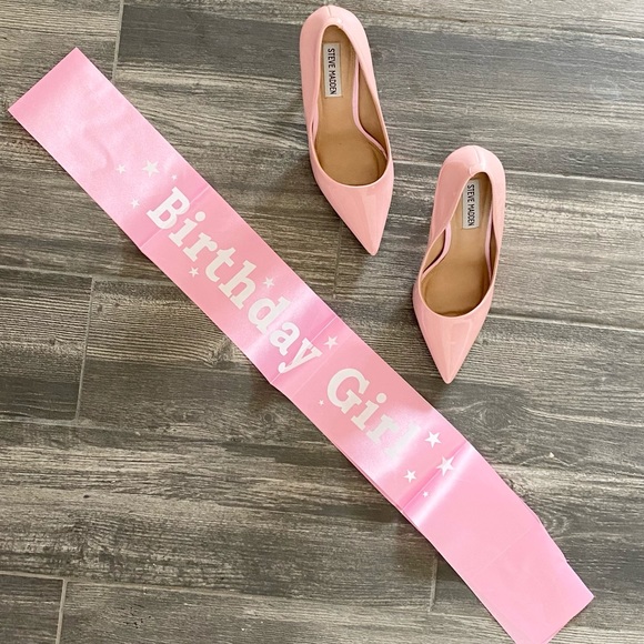Accessories | Birthday Girl Pink Sash | Poshmark